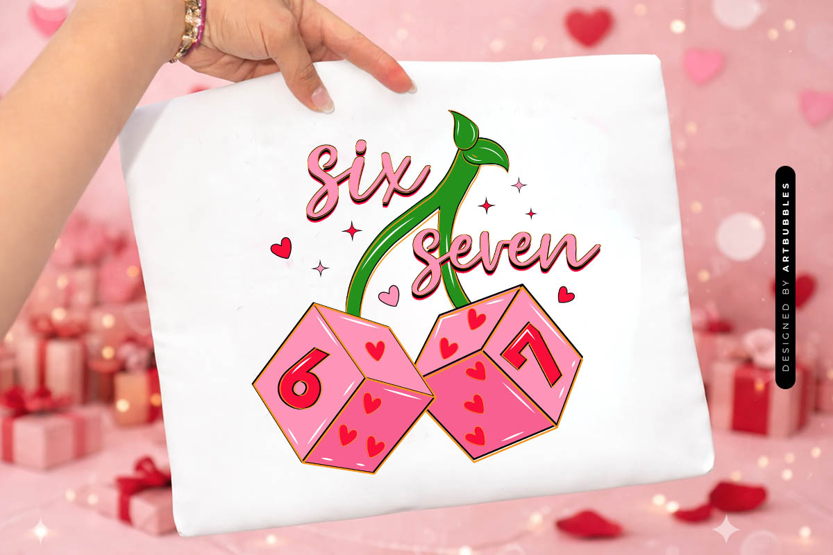 67 Six Seven Playing Card Valentine Sublimation | ArtBubbles