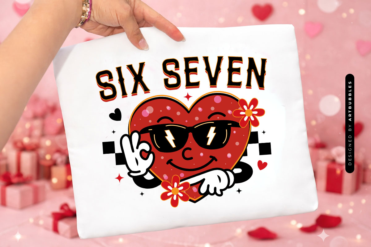 Funny Six Seven Valentines Sublimation PNG | ArtBubbles