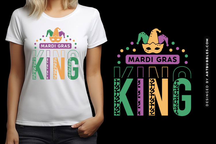 Mardi Gras King Cut File SVG | ArtBubbles