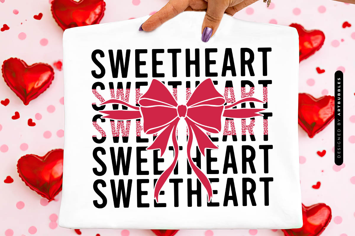 Coquette Sweetheart Valentine SVG Vector | ArtBubbles
