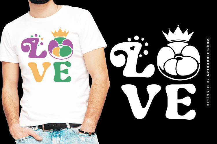 Love Mardi Gras SVG File | ArtBubbles