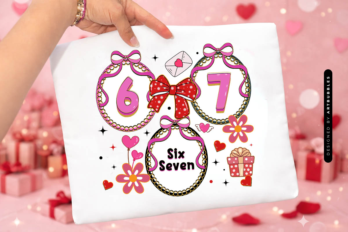 Preppy Coquette 67 Six Seven Valentine Sublimation | ArtBubbles