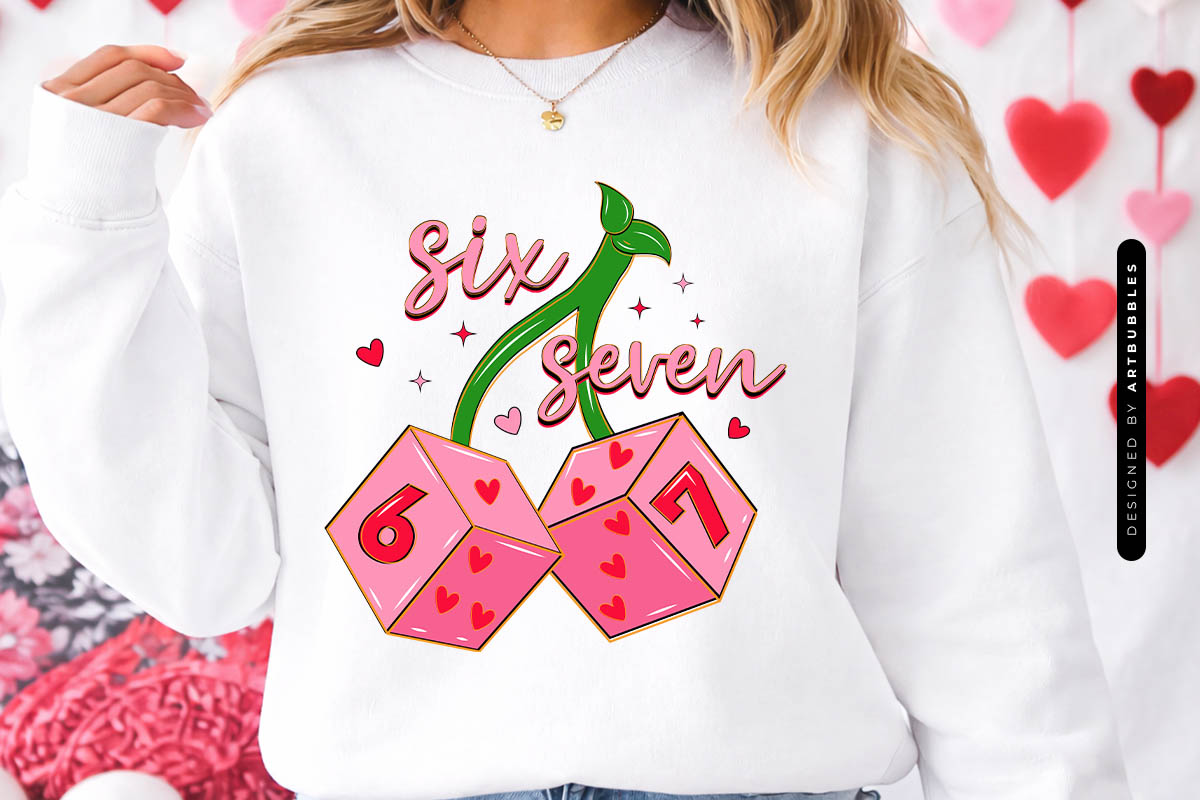 67 Six Seven Playing Card Valentine Sublimation | ArtBubbles