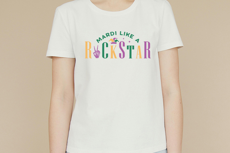 Mardi Like a Rockstar Vector SVG | ArtBubbles