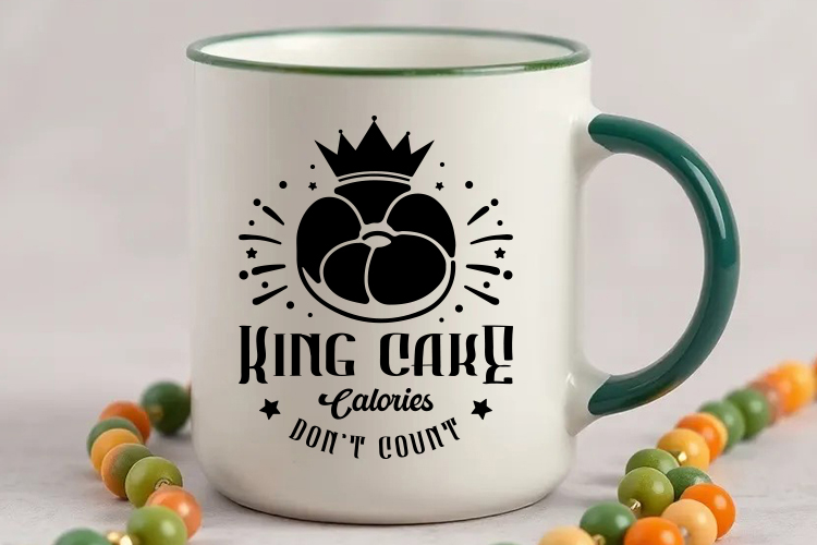 King Cake Calories Don't Count - Funny Mardi Gras SVG | ArtBubbles
