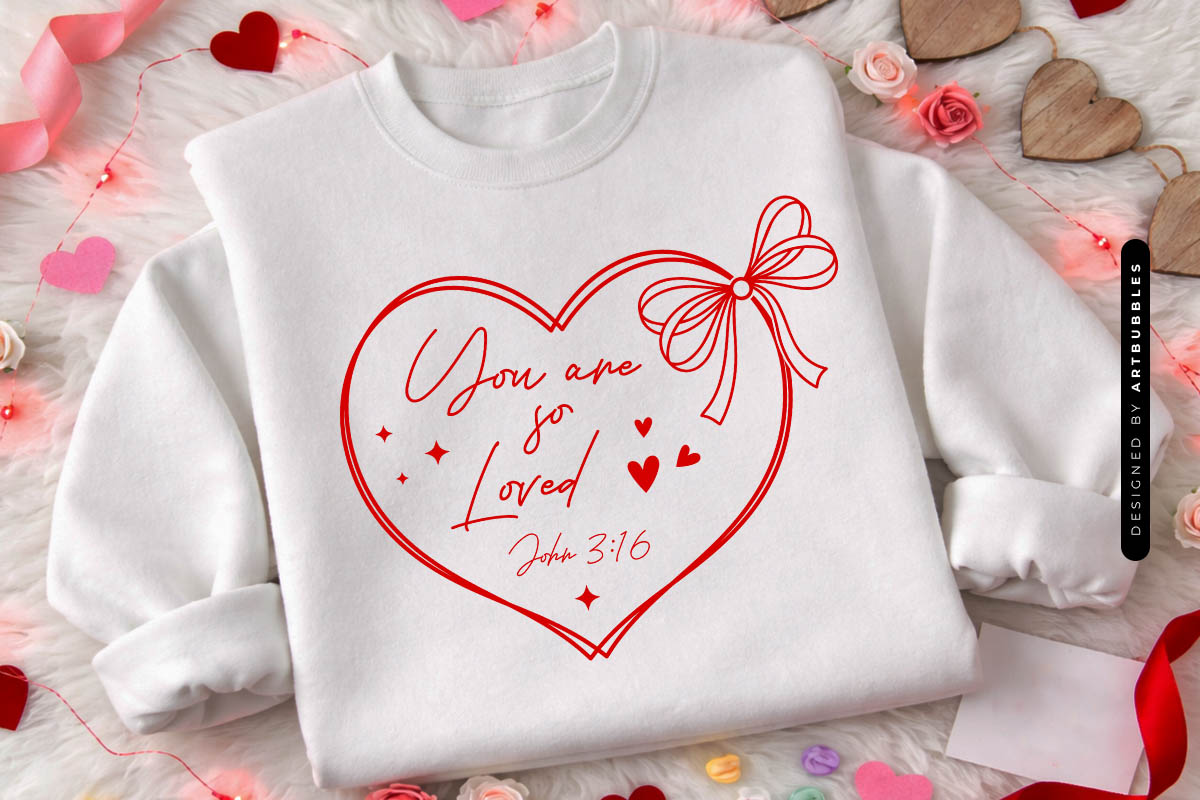 You're So Loved - Coquette Valentines SVG | ArtBubbles