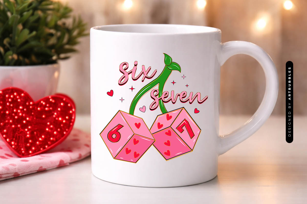 67 Six Seven Playing Card Valentine Sublimation | ArtBubbles