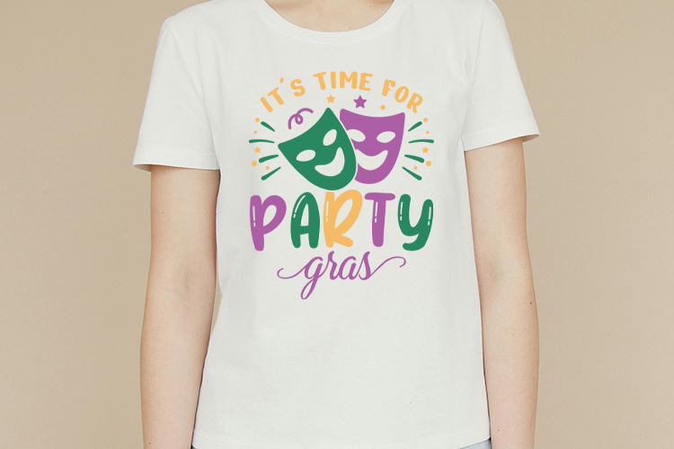 It's Time for Party Mardi Gras SVG Design | ArtBubbles