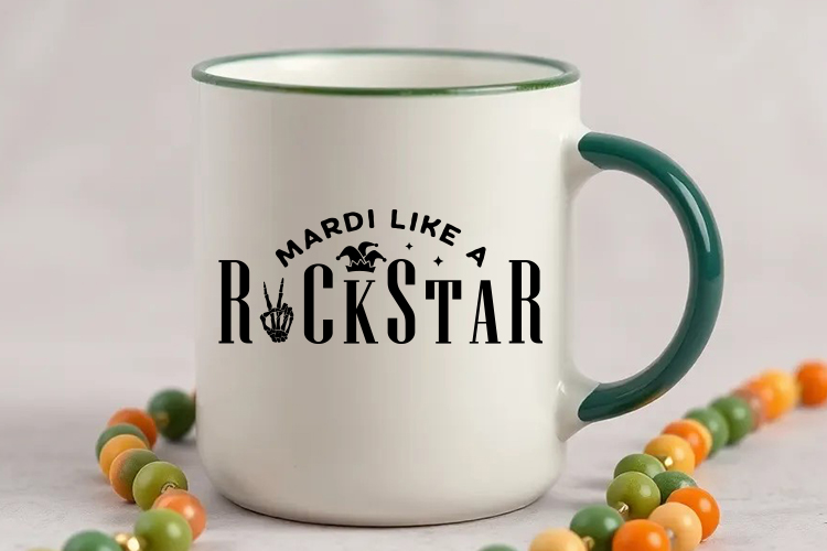 Mardi Like a Rockstar Vector SVG | ArtBubbles