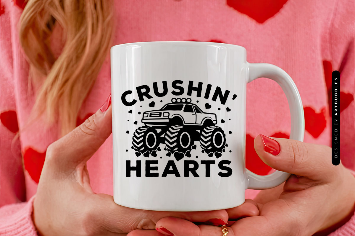 Crushin' Hearts - Valentine's Day SVG File | ArtBubbles
